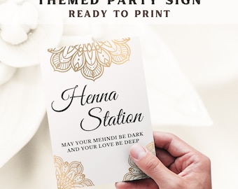 Mehndi Station Printable | Mehendi Night | Indian Wedding Sign | 5x7 ...