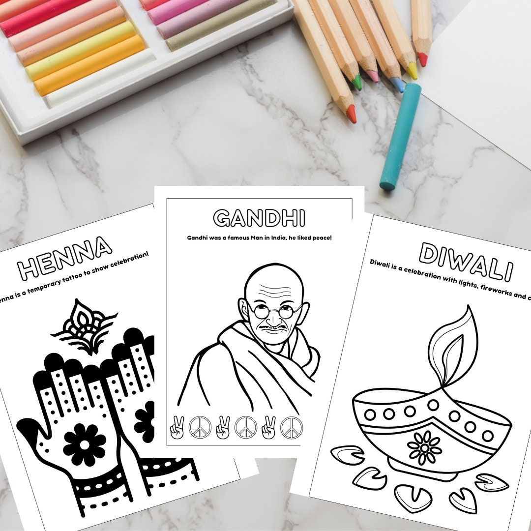 Deepavali Coloring Sheets | All About India | Kids Diwali Activity |PDF ...