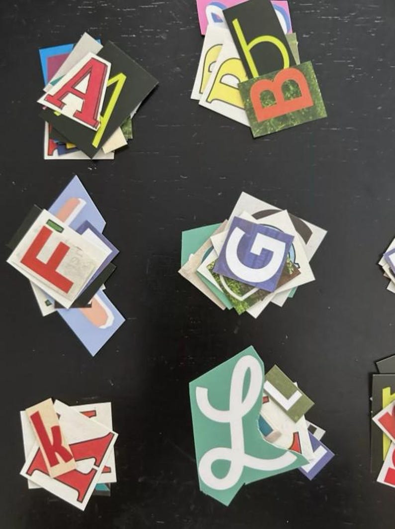 Lot of 100 Magazine Letters Cut Out – for Collage, Junk Journal ...