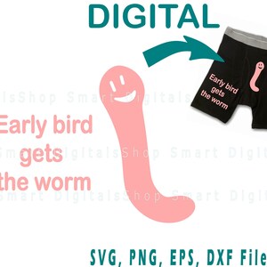Funny Boxers SVG Naughty Valentine SVG Early Bird Gets the Worm Husband ...