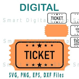 Ticket Svg File | Ticket Cut File | Ticket Blank Svg | Ticket File for ...