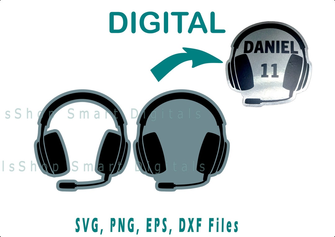 Headset Svg | Gamer Headset Svg | Gaming Cut File | Gaming Cake Topper ...