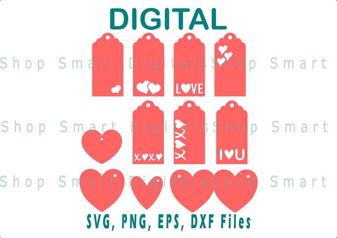 Valentine's Tags SVG | Gift Tagst Tags Cut File | Valentine's Tags ...