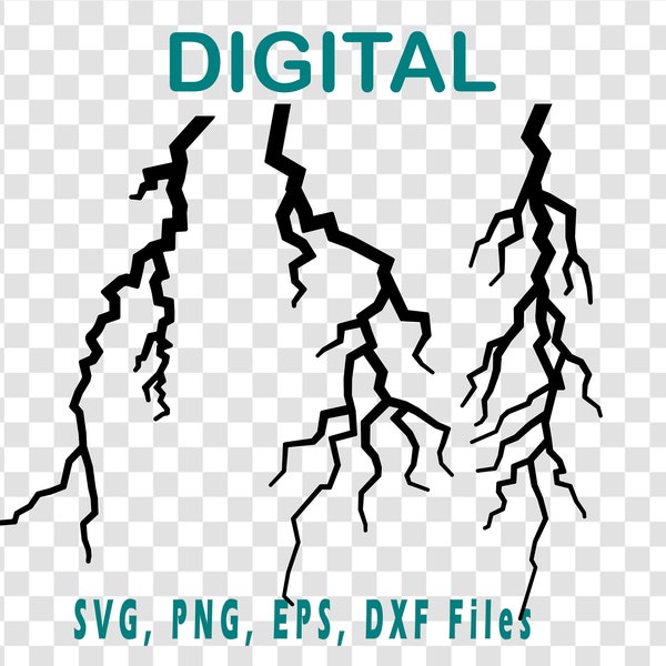 Lightning Svg - Etsy