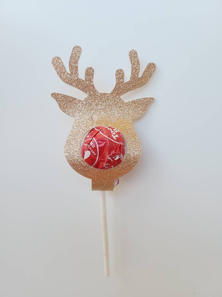 Christmas Lollipop Holder SVG Reindeer Lollipop Holder Cut - Etsy