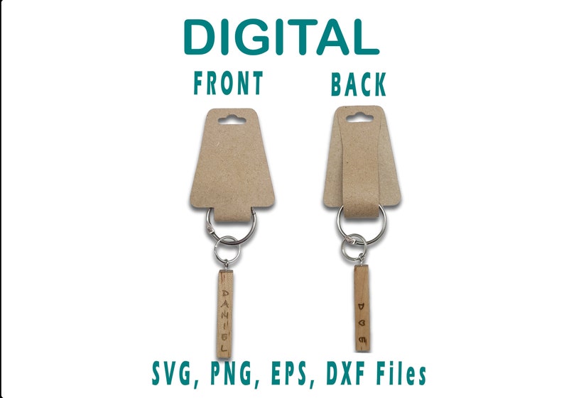 Keyring Display Card Template Svg | Keychain Display Card Cut File for ...