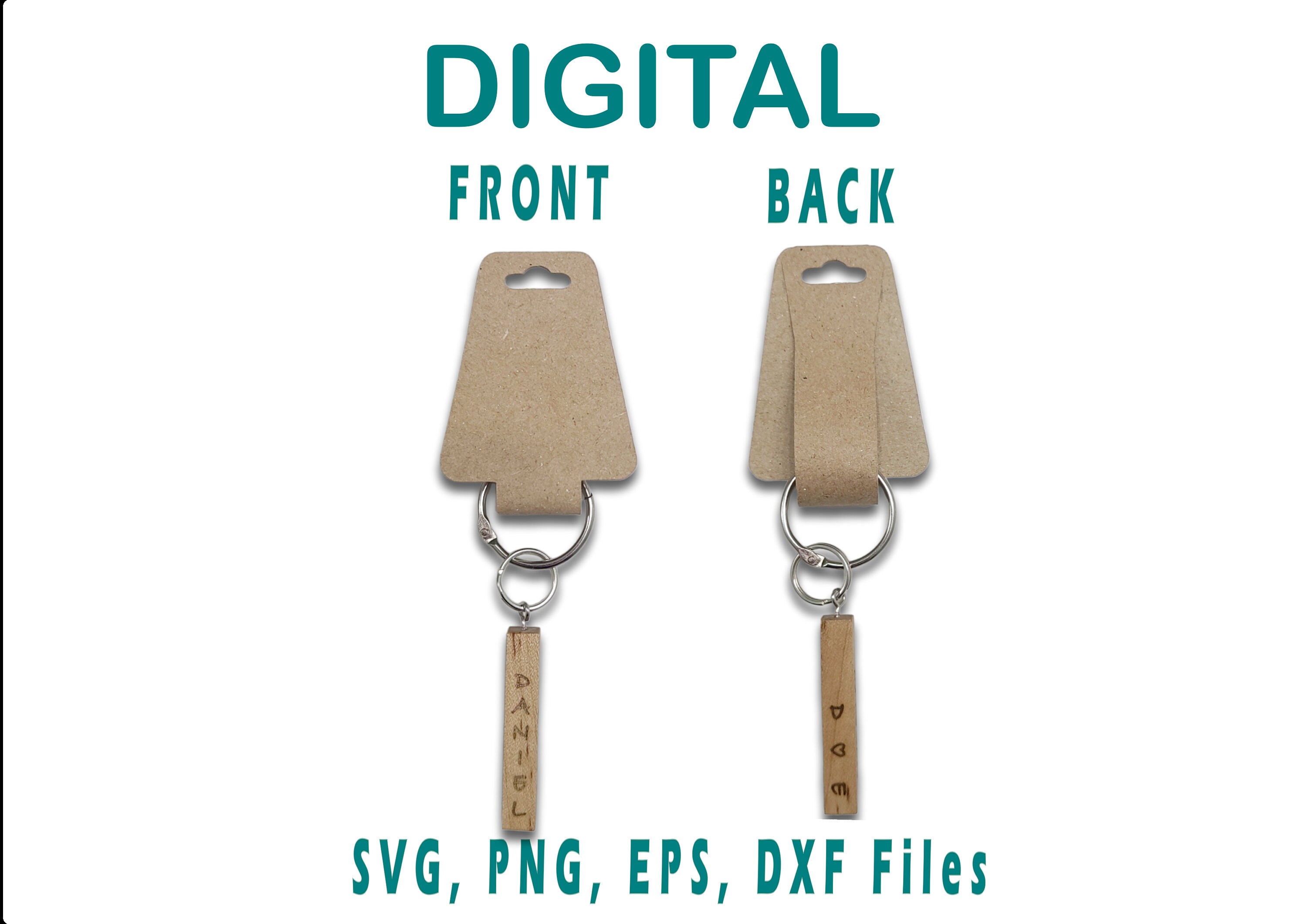 Keyring Display Card Template Svg Keychain Display Card Cut - Etsy Canada