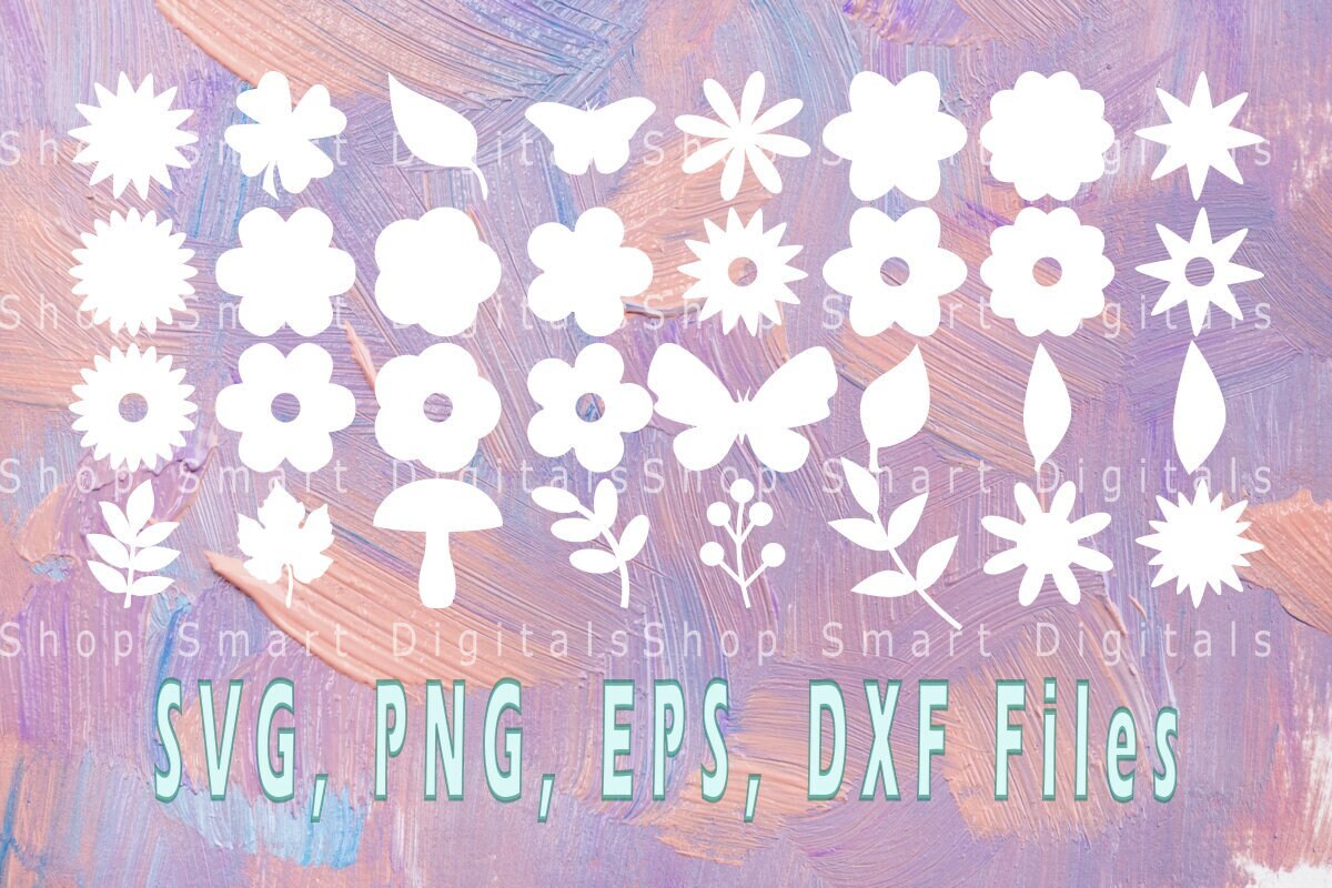Flower Svg, Floral Svg , Paper Flower Elements Svg, Svg Cutting File ...