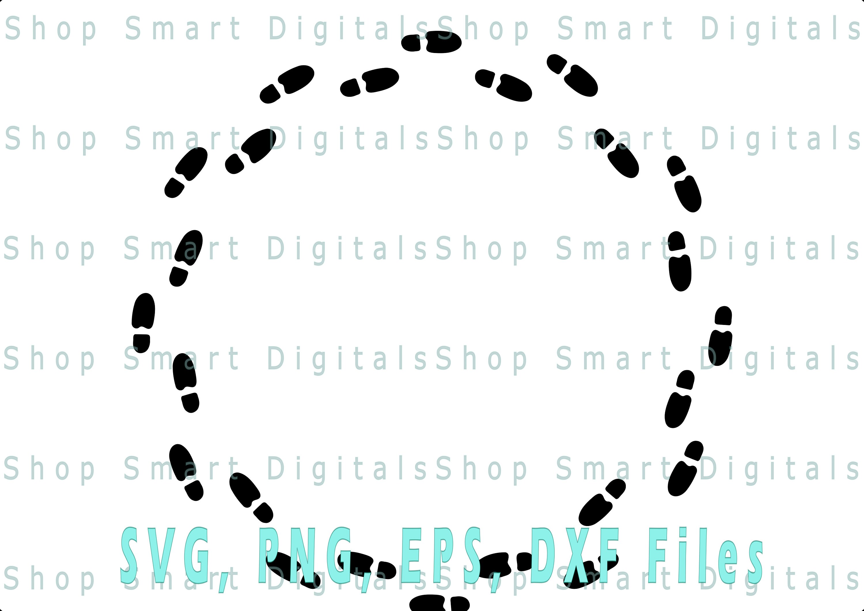 Footprint Svg Cut File Footsteps Vector Files Shoe Print - Etsy UK
