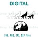 Loup hurlant à la lune SVG | Loup SVG couper fichier pour Cricut SVG ...