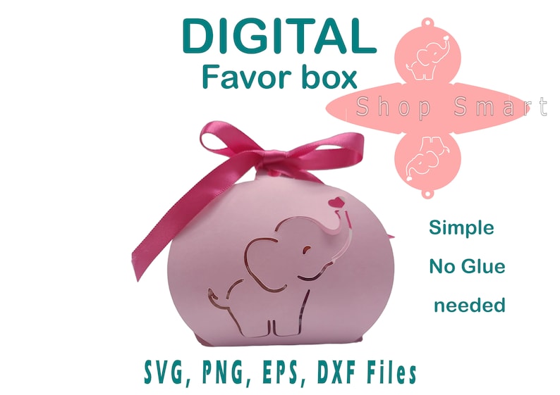 Baby Shower Favor Box Template SVG Simple Favor Box Template - Etsy