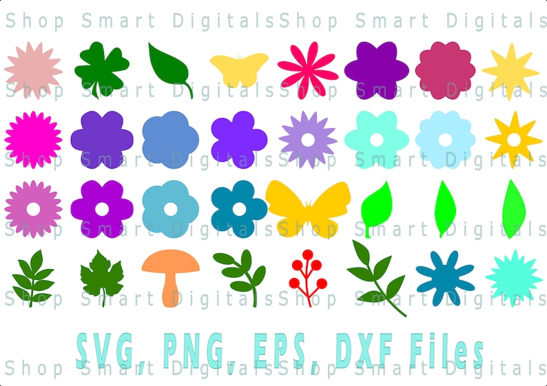 Flower Svg Floral Svg Paper Flower Elements Svg Svg - Etsy
