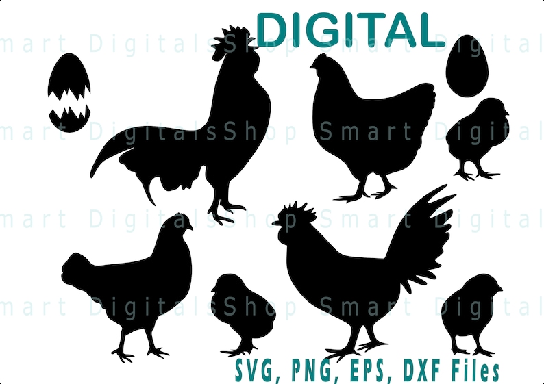 Chickens SVG Chickens Cut File Chickens Bundle Image SVG - Etsy