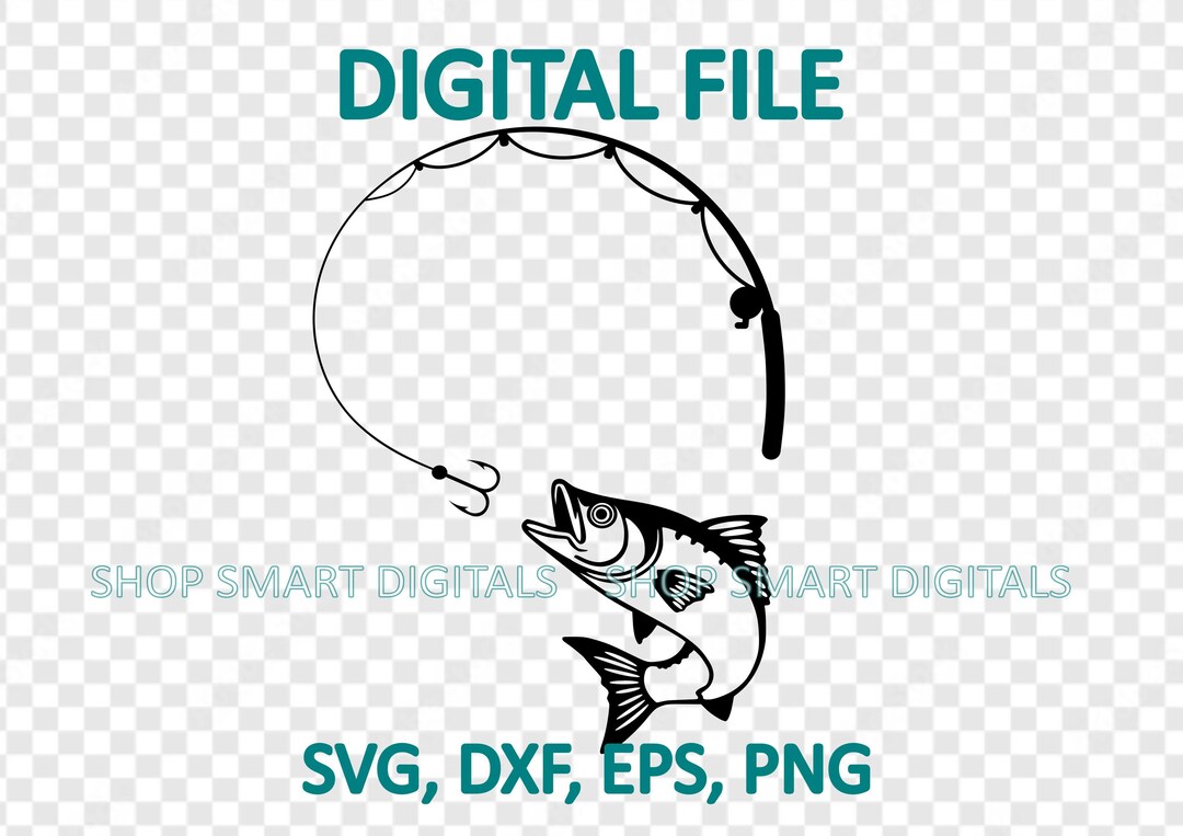 Bass Fishing Svg, Fishing Rod SVG, Fishing T-shirt SVG, Digital ...