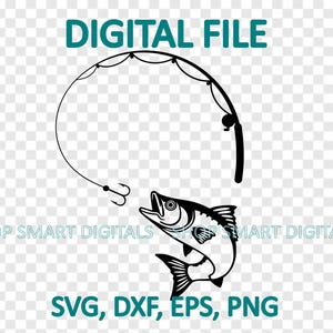 Bass Fishing Svg, Fishing Rod SVG, Fishing T-shirt SVG, Digital ...