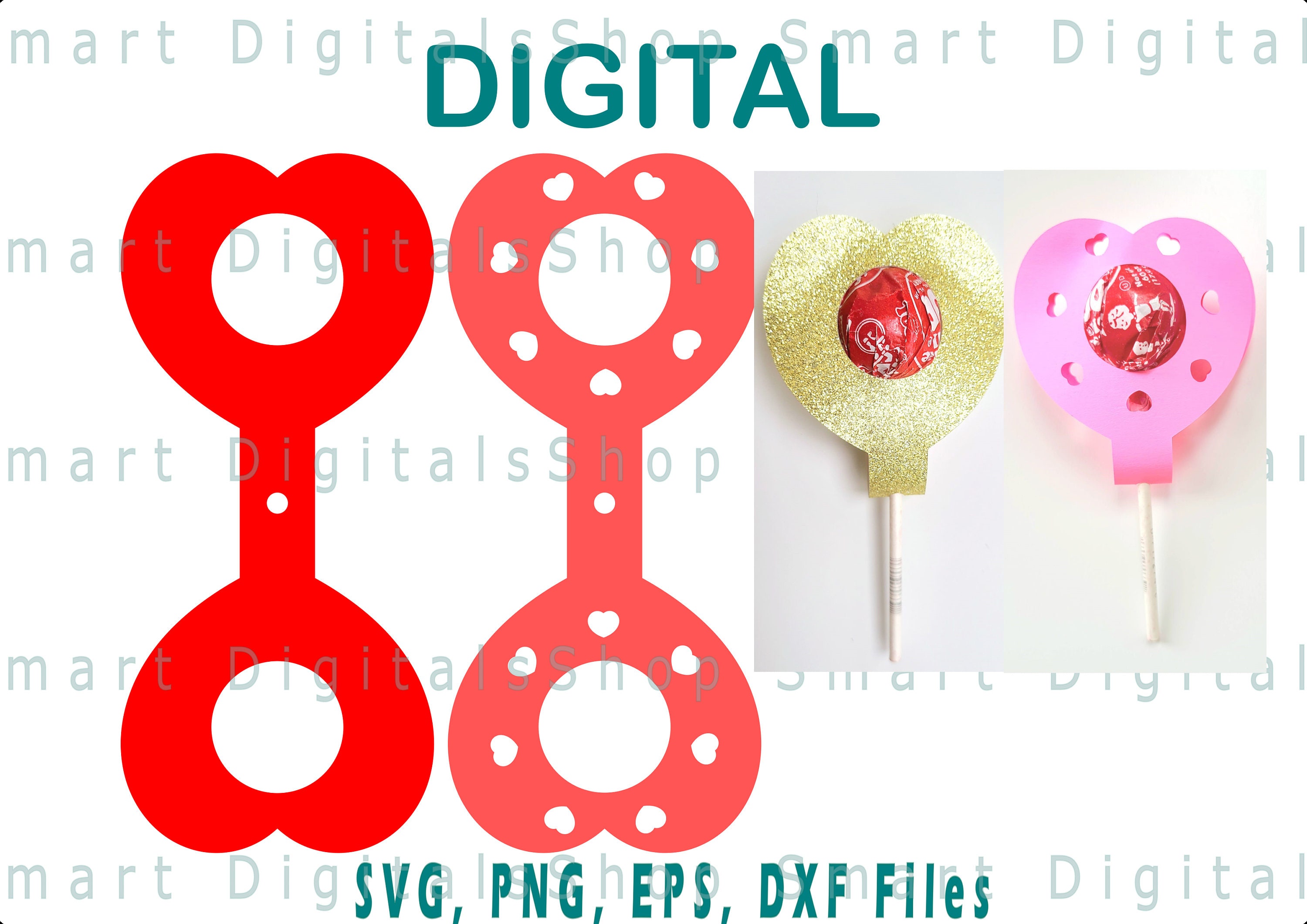 Lollipop Holder SVG Valentine's SVG Cut File Candy - Etsy