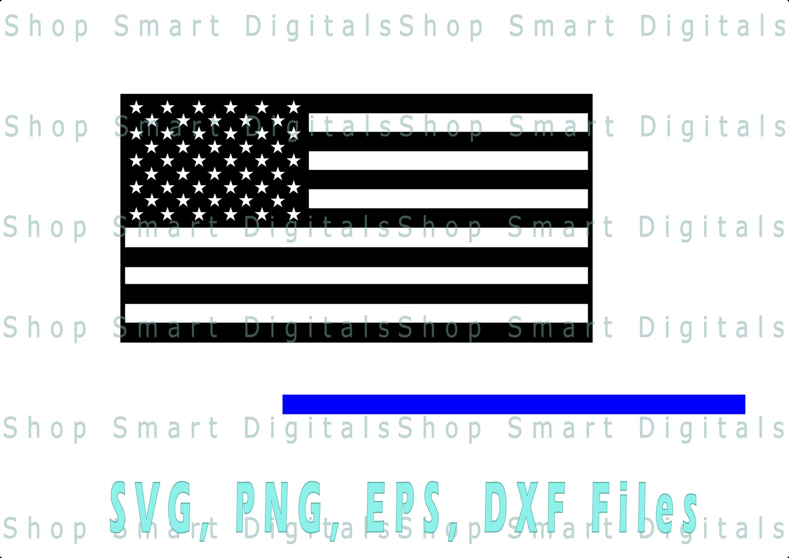 Blue Line Flag Cut File | Blue Line USA Flag Svg | Police US Flag SVG ...
