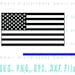 Blue Line Flag Cut File | Blue Line USA Flag Svg | Police US Flag SVG ...