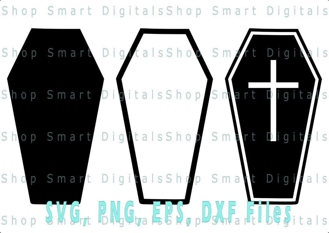 Coffin SVG Files | Halloween SVG Cut Files | Coffin Casket Vector File | Halloween Clip Art ...