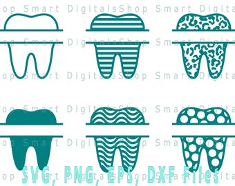 Smiling Tooth Svg, Tooth With Face Svg, Dentist Svg. Dental Svg. Vector ...