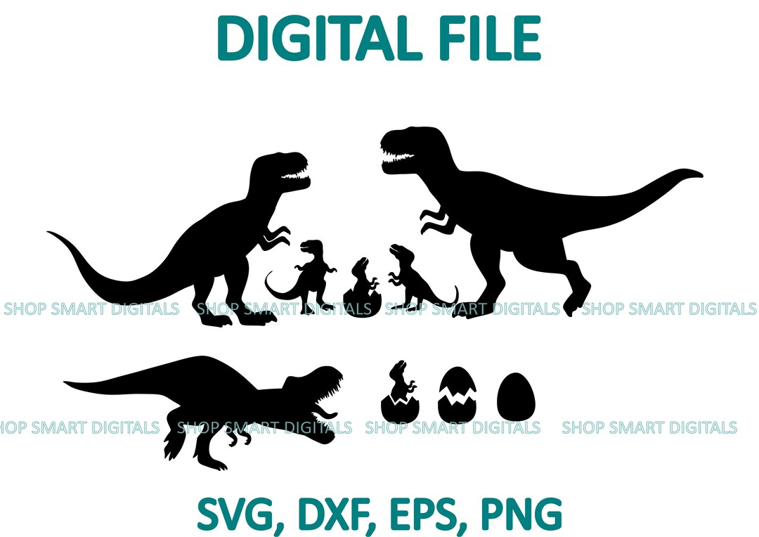 Dinosaur Svg Bundle | Dinosaur Family Clipart Png | Kids Dinosaur Svg ...