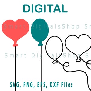 Balloon Cut File Balloon Svg Png Dxf Eps for Cricut - Etsy