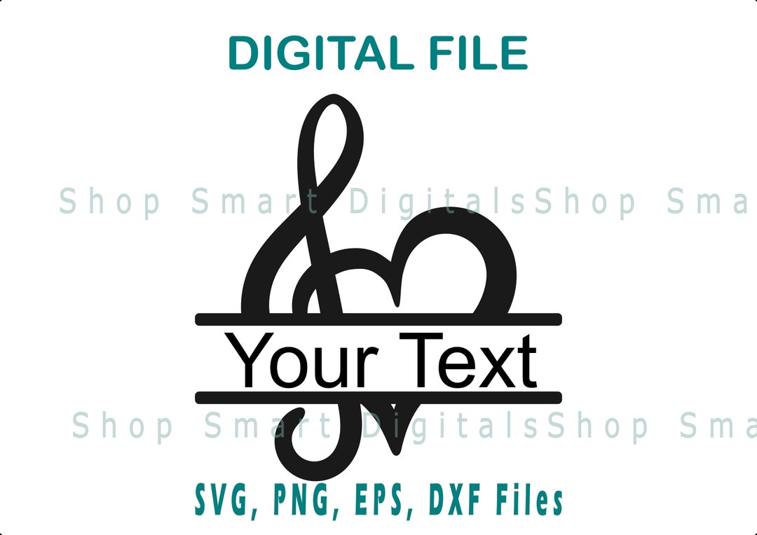 Music Note Monogram Svg | Music Note Namecut File | Digital Download ...