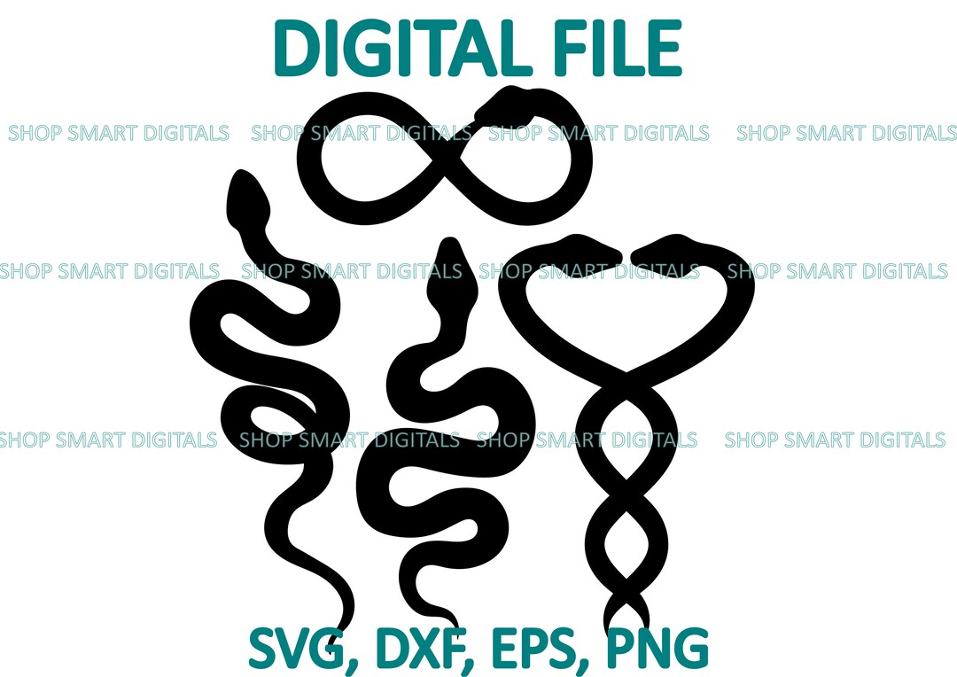 Snake Svg, Snakes Cut File, Reptile Clip Art, Clipart, Vector Design ...
