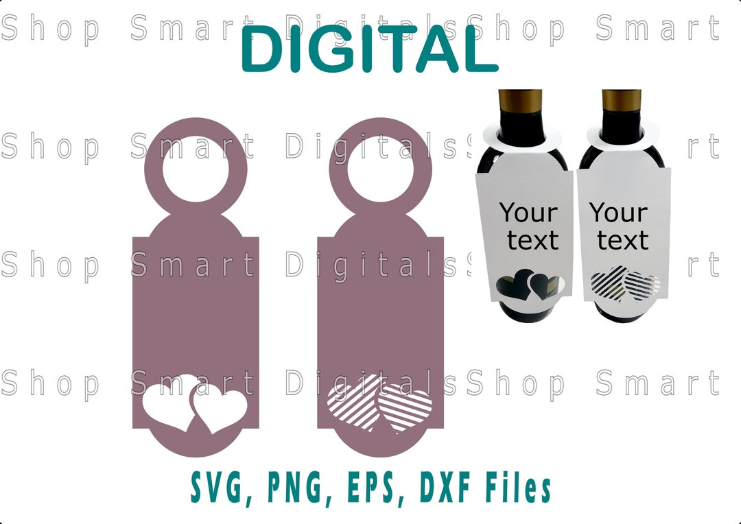 Wine Tag Svg | Wine Bottle Tag Cut File | Valentine's SVG Tag ...