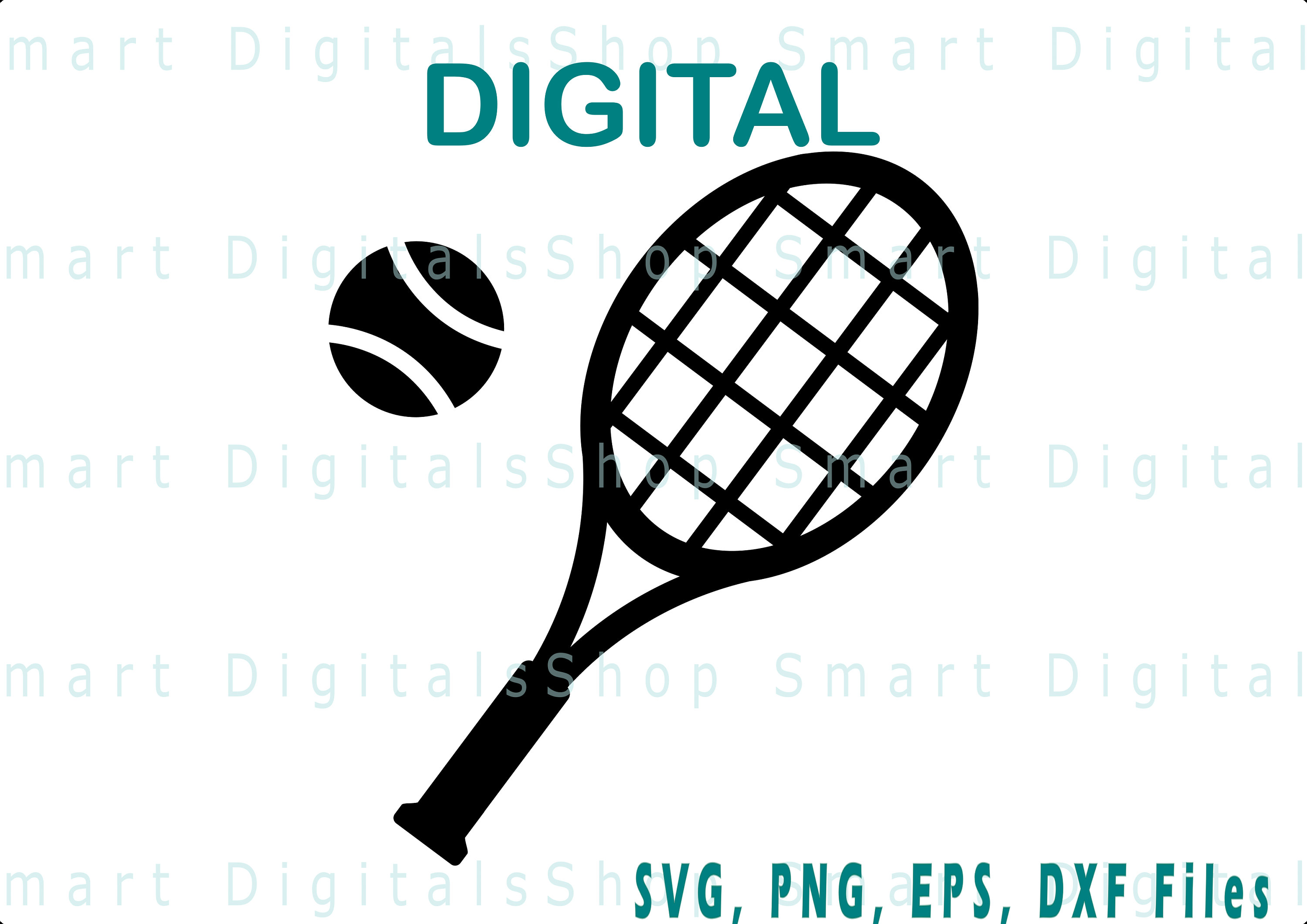 Tennis Racket Svg File | Simple Tennis Racket Vector Files | Tennis Svg ...