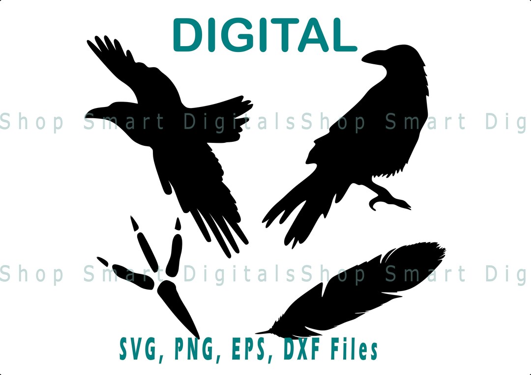 Crow Svg - Raven Svg | Raven Cut File | Simple Crow Raven Silhouette ...