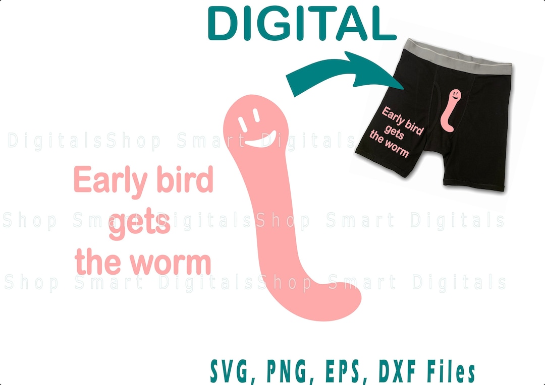Funny Boxers SVG Naughty Valentine SVG Early Bird Gets the Worm Husband ...