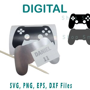 Gamer Cake Topper Cut File | Game Controller Svg | Boys Cake Topper Cut ...