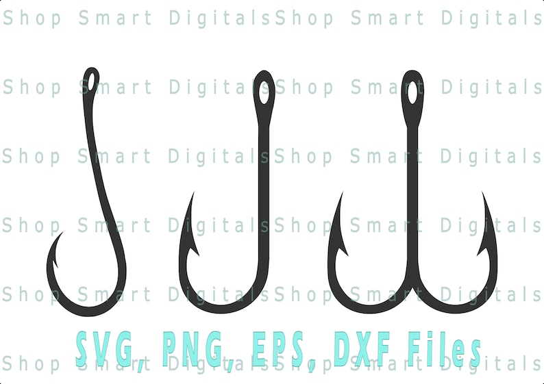 Fish Hook SVG Fishing Hook SVG Fishing SVG Digital Download - Etsy