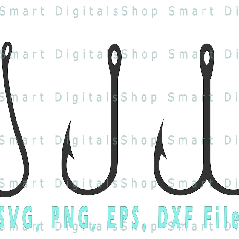 Fish Hook Svg - Etsy