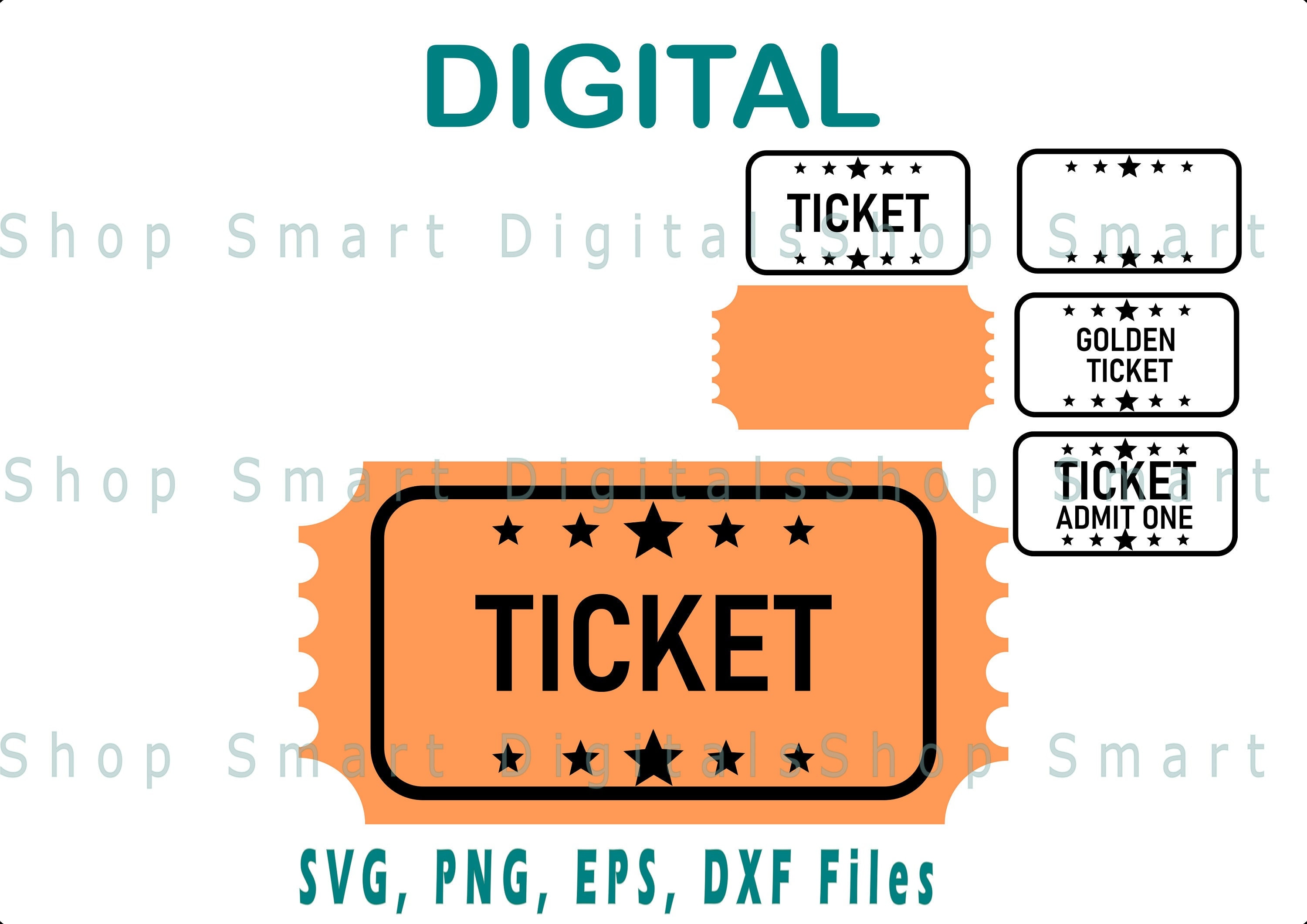 Ticket Svg File Ticket Cut File Ticket Blank Svg Ticket - Etsy Australia
