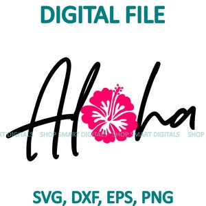 Aloha Svg, Aloha Clip Art, Summer Svg, Hawaiian Svg, Beach Svg Digital ...