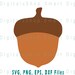Acorn SVG | Simple Acorn Cut File | | Thanksgiving Autumn Fall Svg ...
