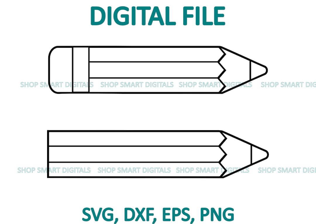 Pencil Outline Svg, Pencil Cut File, School Svg, Teacher Svg, Pencil ...