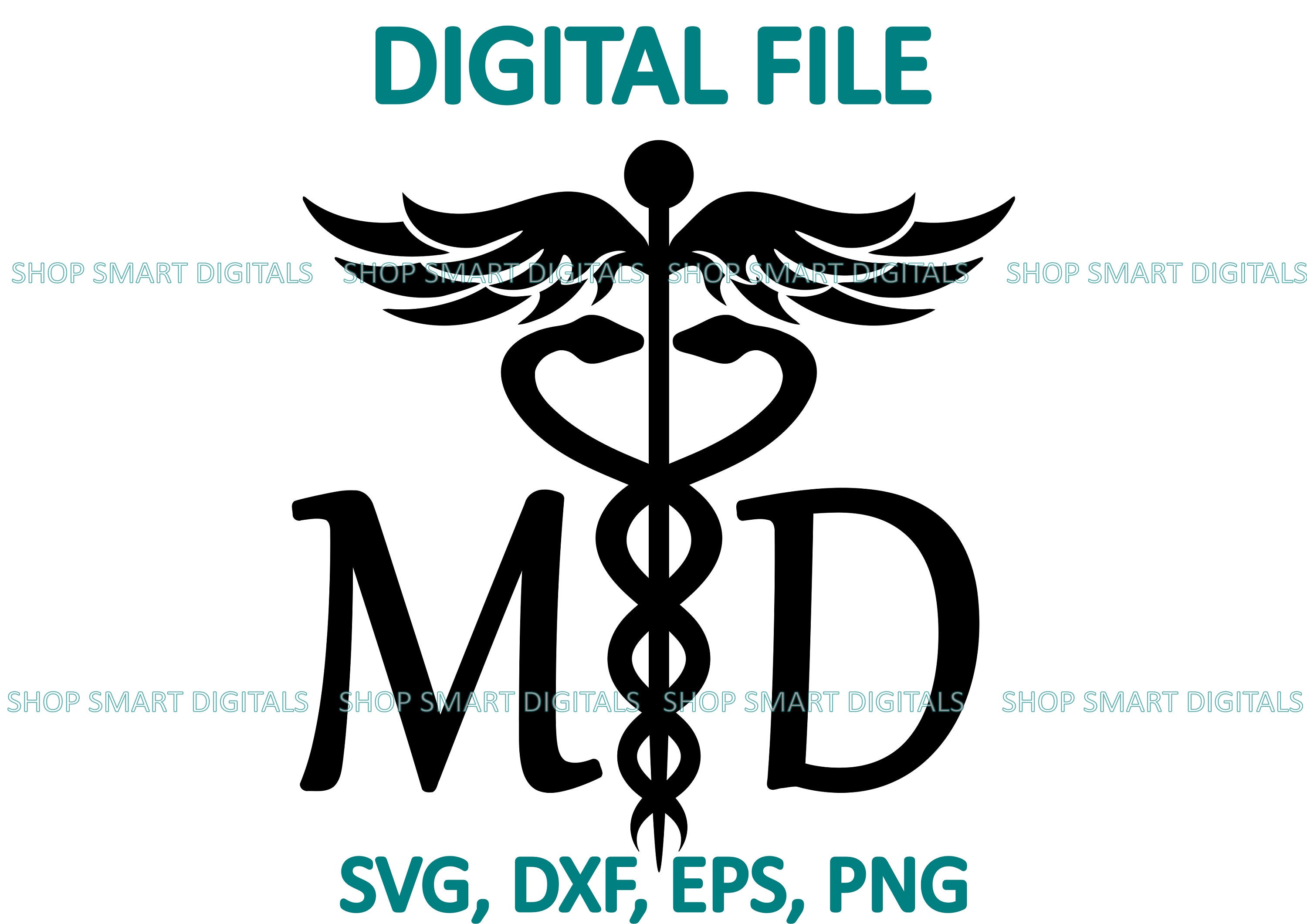 Medisch symbool SVG, MD svg, Caduceus Svg, Doctor Svg, Nurse Svg MD ...