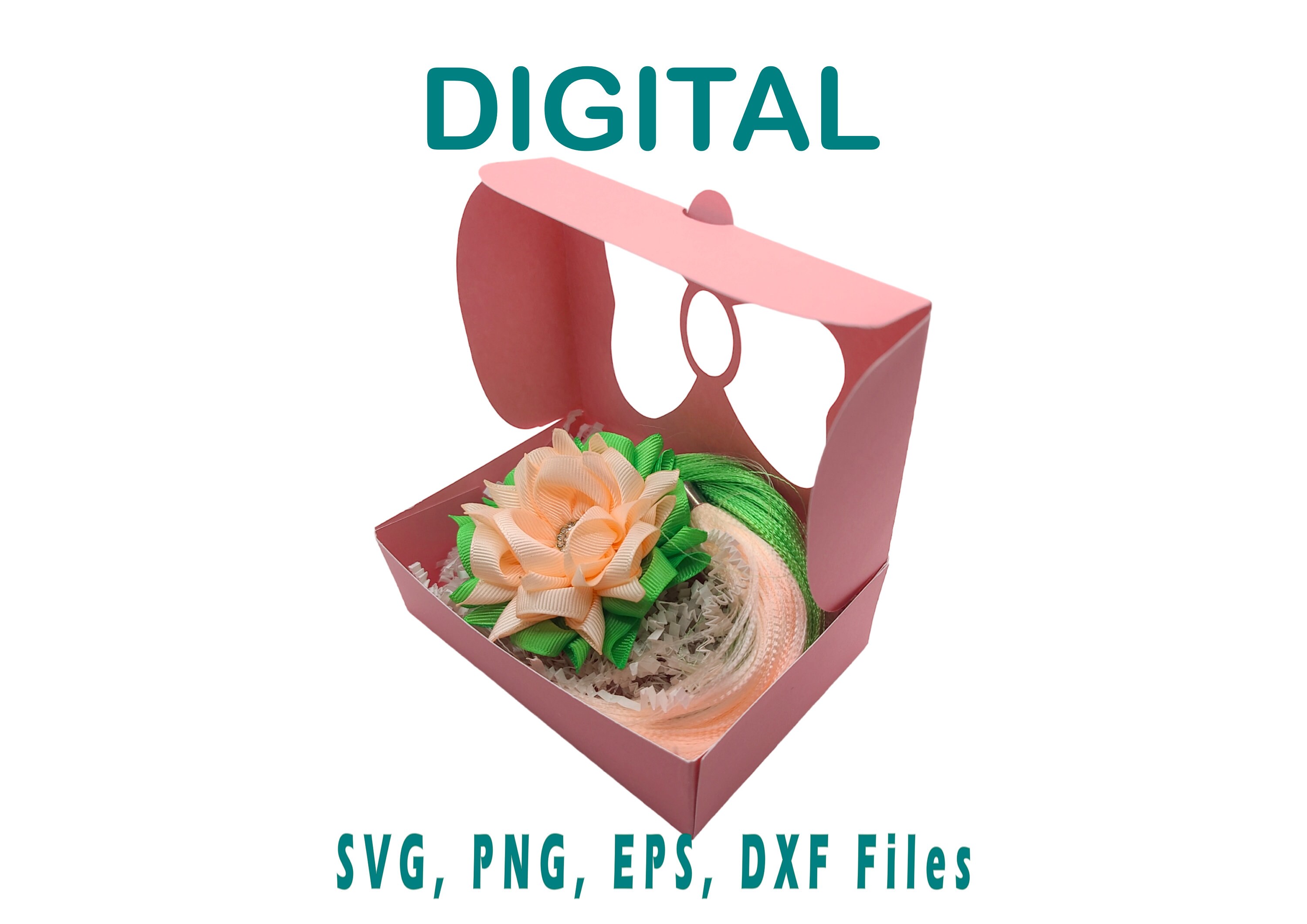 Bow Box Template SVG Favor Box Template Cut File Display - Etsy