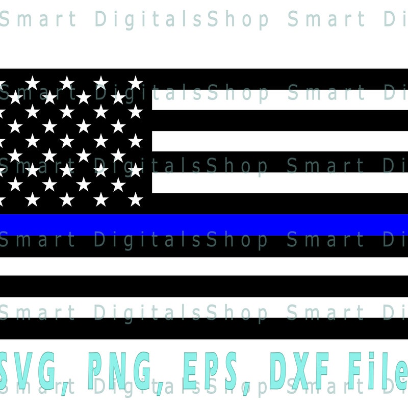 Blue Line Svg - Etsy
