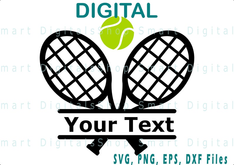 Tennis Monogram Svg Personalize Tennis Gear Simple Tennis - Etsy