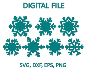 Snowflake SVG Simple Snowflake Cut File Download for Cricut, Silhouette ...