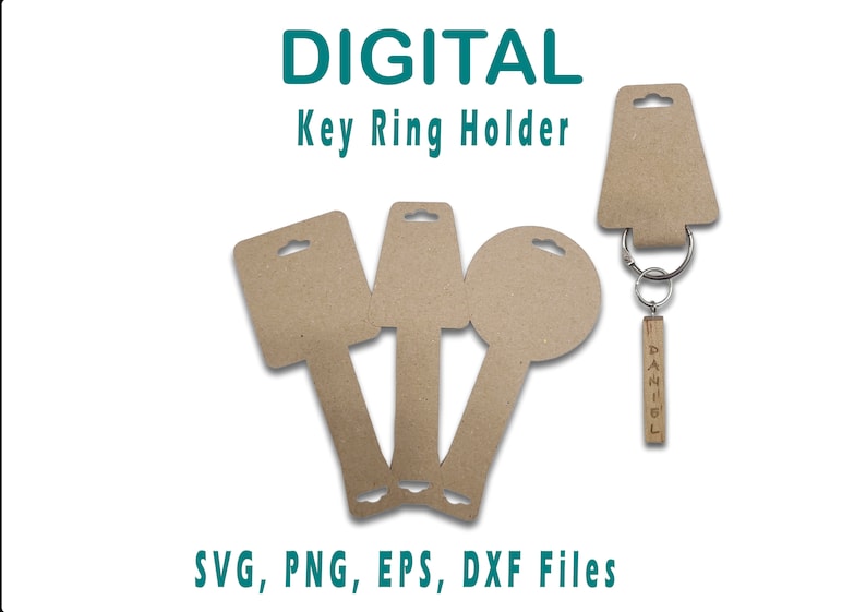 Keyring Display Card Template Svg | Keychain Display Card Cut File for ...