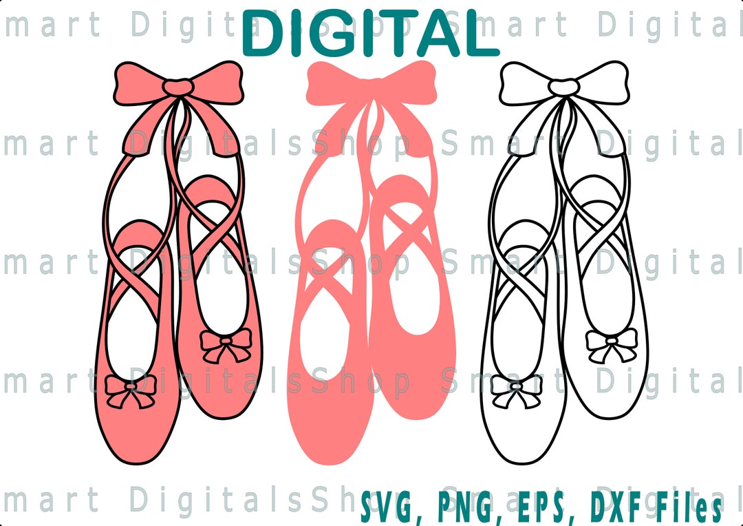 Ballet Shoes SVG | Ballet Shoes Cut File | Ballerina SVG | Dance Svg ...