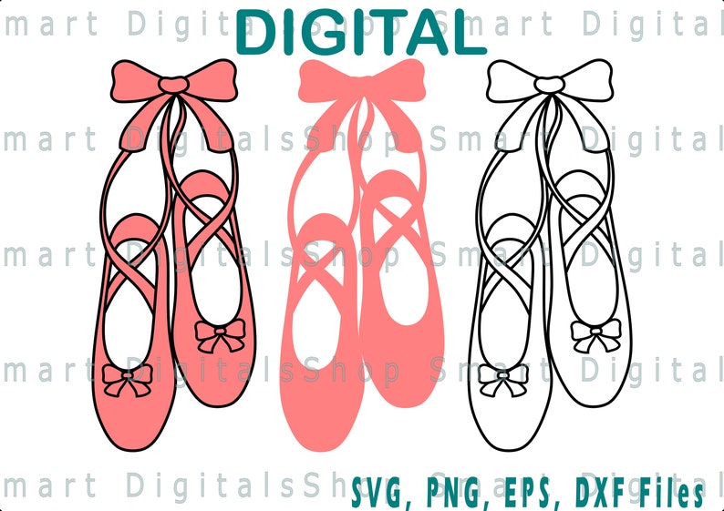 Ballet Shoes SVG | Ballet Shoes Cut File | Ballerina SVG | Dance Svg ...