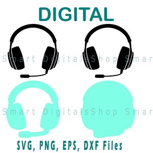 Headset Svg | Gamer Headset Svg | Gaming Cut File | Gaming Cake Topper ...
