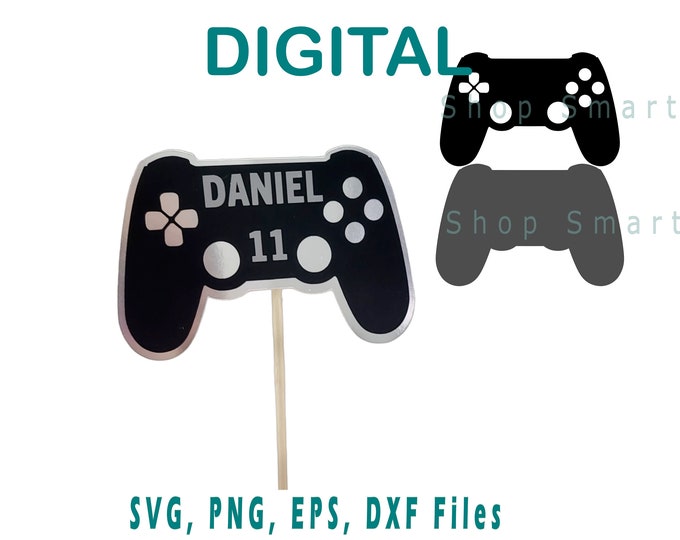 Video Game Cake Topper on Base for Gamer Birthday Party 2 - Etsy