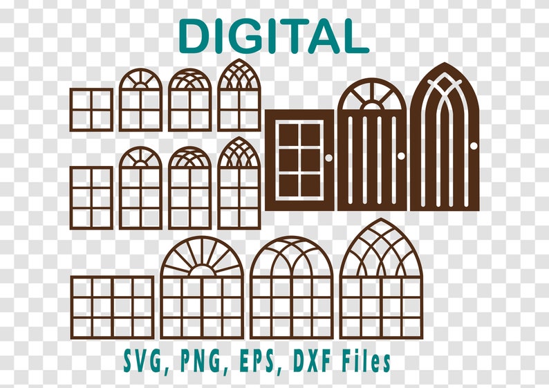 Windows Clipart, Windows SVG, Windows and Doors Cut File for Cricut ...